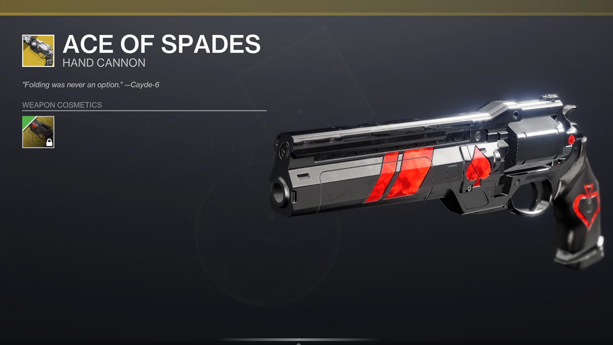 How-to Get Ace of Spades – Quest Steps Guide (Exotic Hand Cannon ...