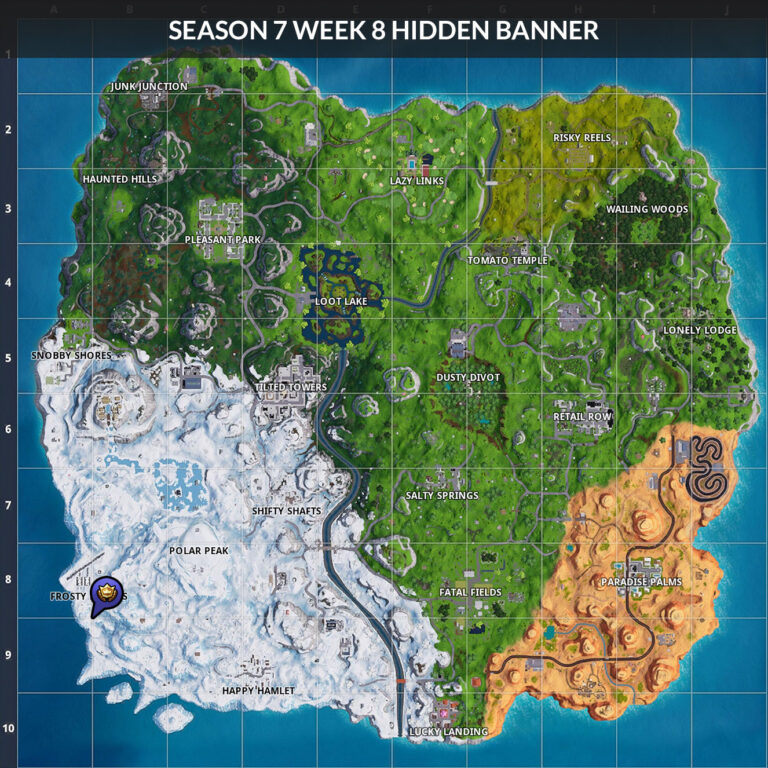 Fortnite Season 7 Semana 8 Challenges List, Cheat Sheet, Locations ...