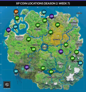 Fortnite Season 2 XP Coin Locations - Map & Information (Chapter 2 ...