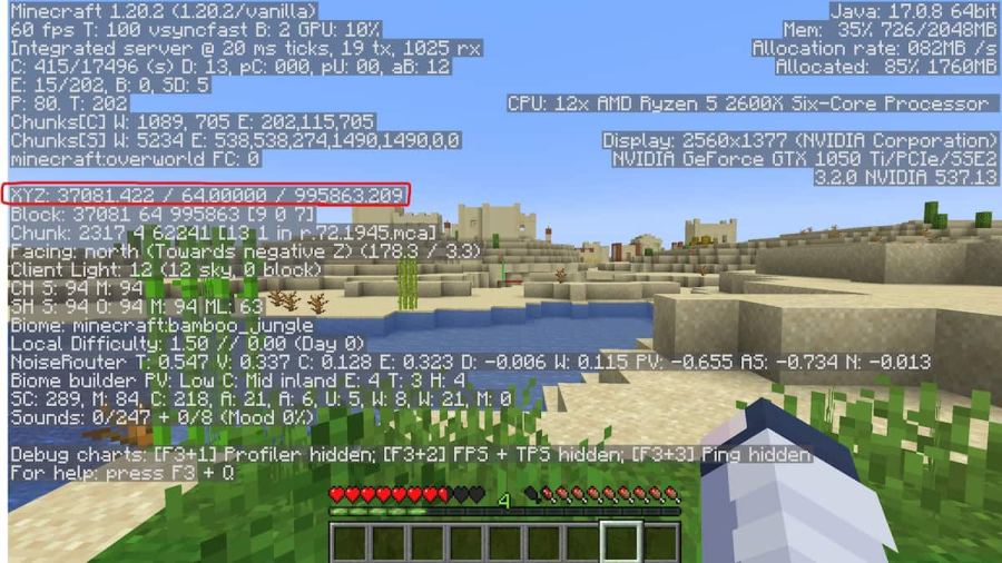 How To Show Coordinates In Minecraft Java And Bedrock Pro Game Guides