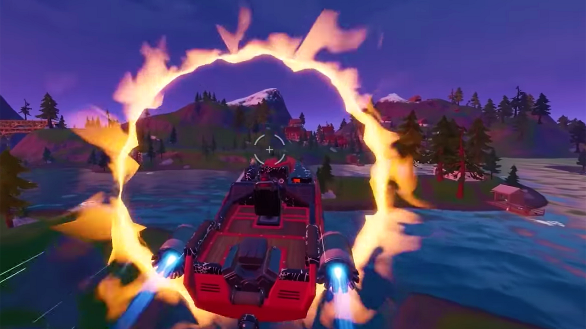 Where to Drive through Flaming Rings in Fortnite Chapter 2: Season 5 ...