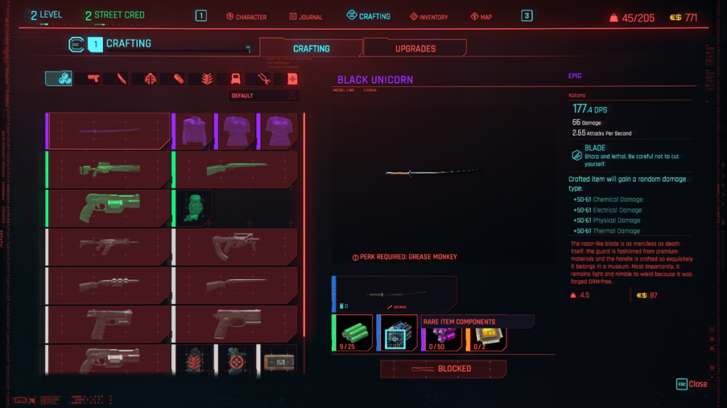 How to craft items, and get crafting specs in Cyberpunk 2077 | Pro Game ...