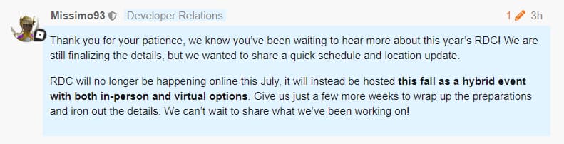 Roblox Developers Conference (RDC) 2021 delayed to Fall, now a hybrid ...
