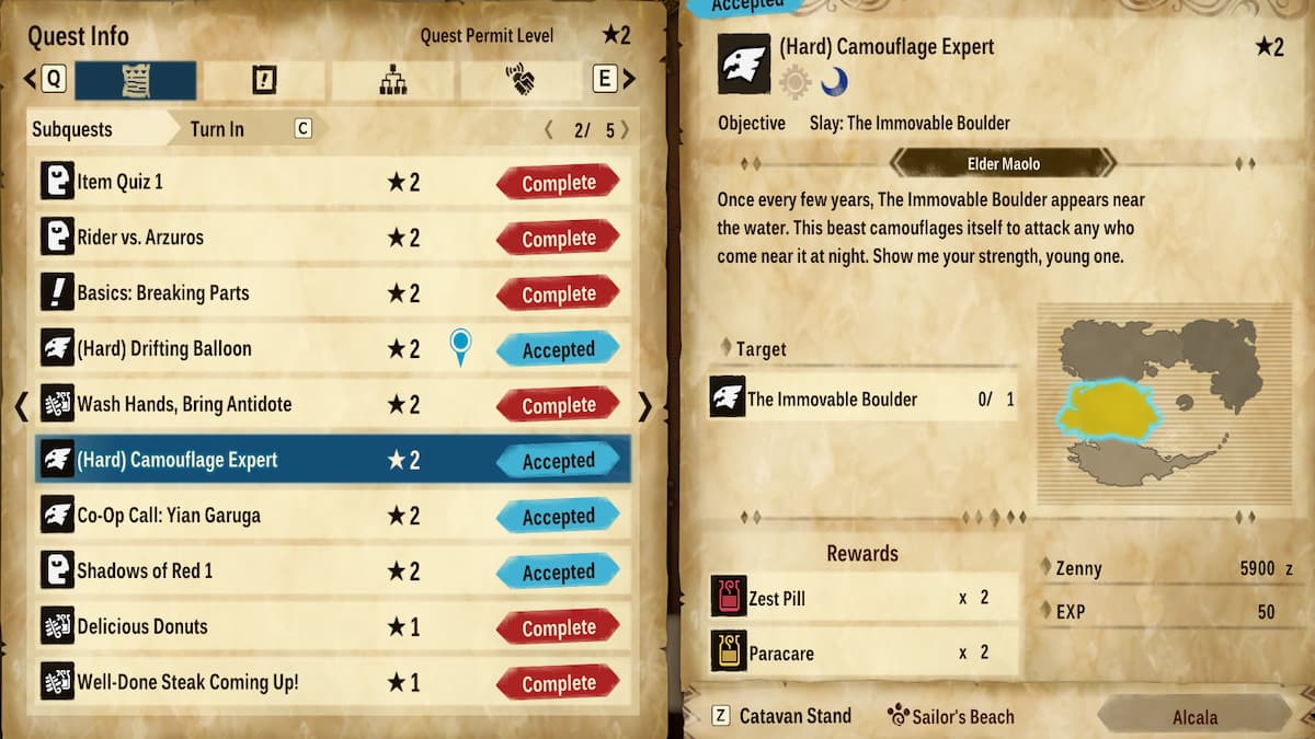 How to find The Immovable Boulder in the (Hard) Camouflage Expert Quest ...