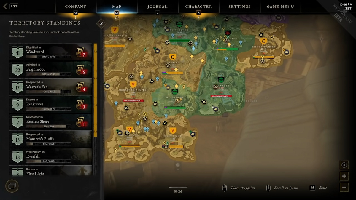 How to level up Territory Standing Fast in New World | Pro Game Guides