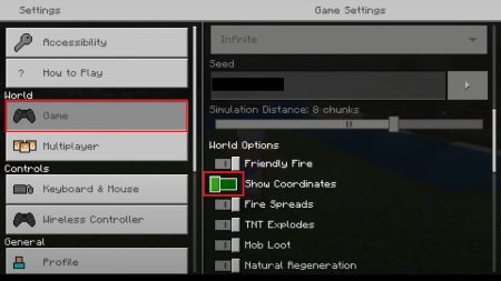 How to turn on and show Coordinates in Minecraft Realms | Pro Game Guides