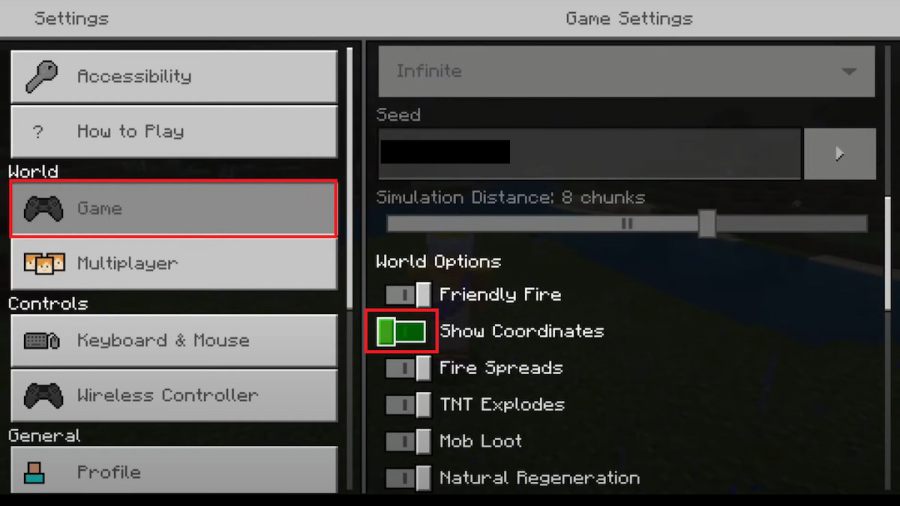 How to turn on and show Coordinates in Minecraft Realms | Pro Game Guides