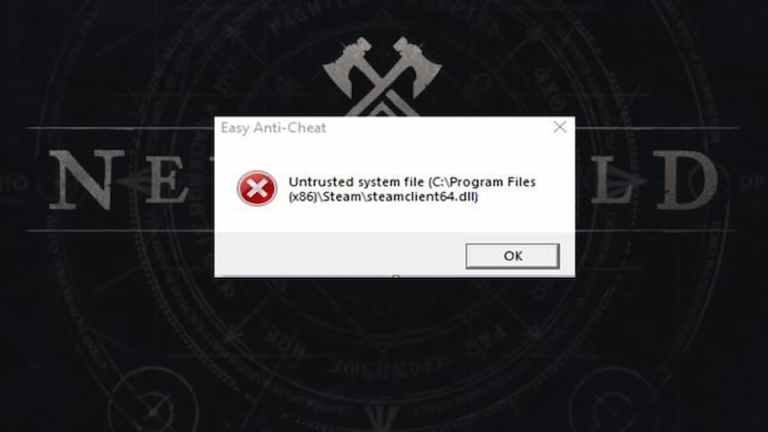 How to fix Untrusted System File Error in New World | Pro Game Guides