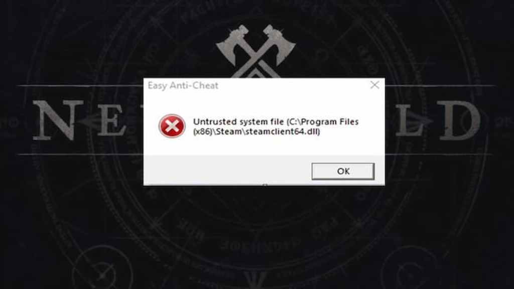 How To Fix Untrusted System File Error In New World Pro Game Guides