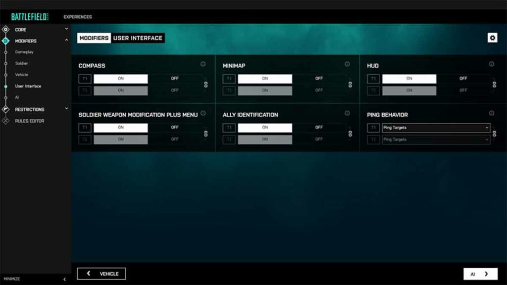 All Modifiers in Battlefield Portal - Gameplay, Soldier, Vehicles, and ...