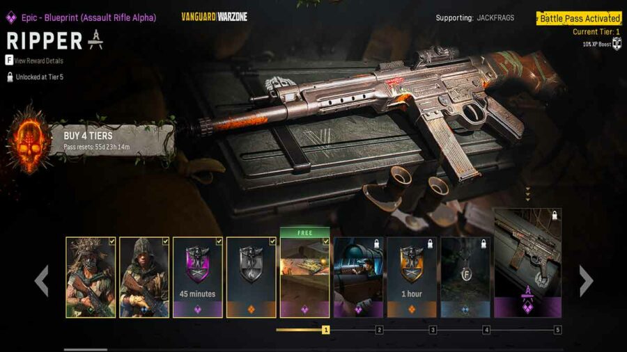 All Season 1 Battle Pass rewards, tiers, and cost in Call of Duty ...