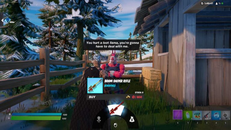 Where is the exotic Boom Sniper Rifle in Fortnite Chapter 3 Season 1 ...