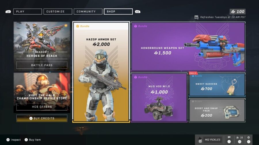 Halo Infinite Weekly Item Shop - All Current Weekly Halo Infinite Deals ...