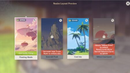 How to switch Realm Layout in Genshin Impact - Pro Game Guides