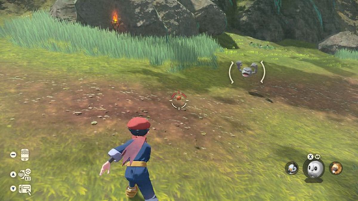 How to start a battle with a wild Pokémon in Pokémon Legends: Arceus ...