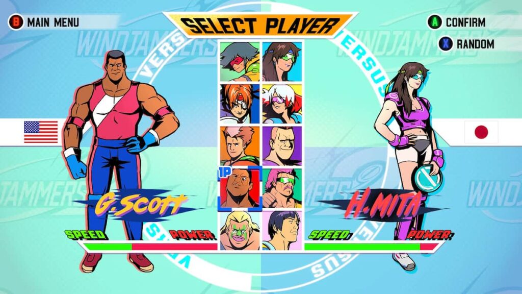All characters in Windjammers 2 - Pro Game Guides