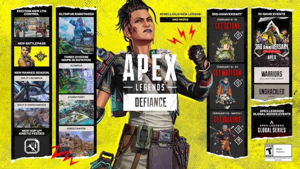All major in-game events for Apex Legends Season 12: Defiance | Pro ...