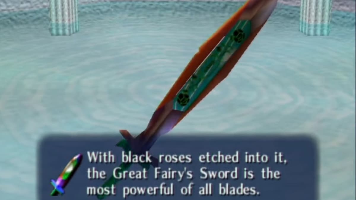 How to obtain the Great Fairy Sword in The Legend of Zelda: Majora's ...