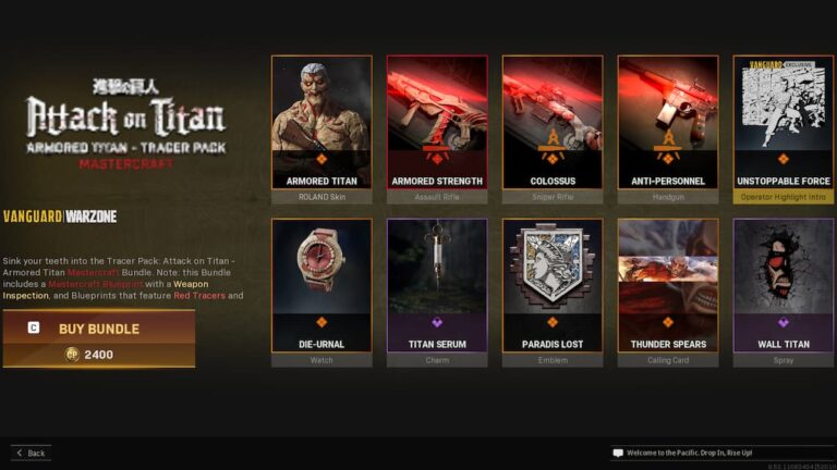 Everything included in the CoD Attack on Titan Mastercraft Bundle - Pro ...