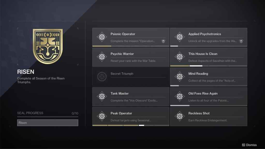 How to get the Risen title in Destiny 2 - Season of the Risen Triumphs ...
