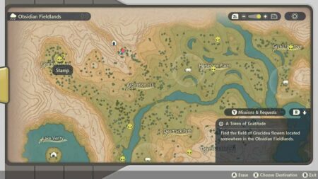Where is the field of Gracidea flowers in Obsidian Fieldlands — Pokémon ...