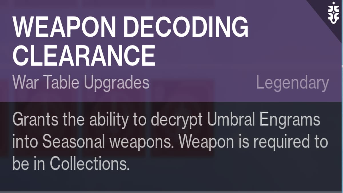 How to unlock Weapon Decoding in Destiny 2 | Pro Game Guides