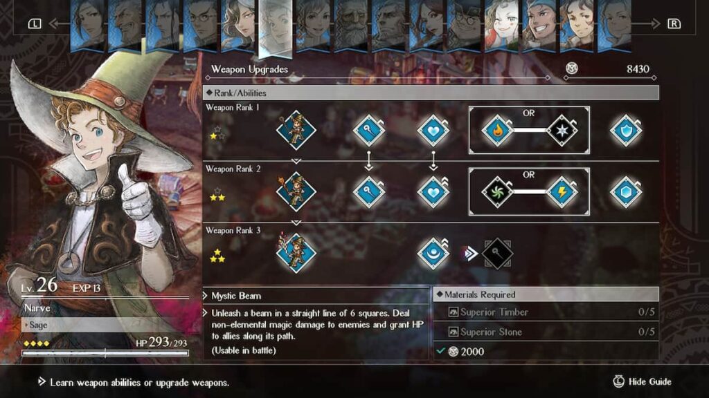 How to use Narve Oparyn - Triangle Strategy Unit Guide - Pro Game Guides