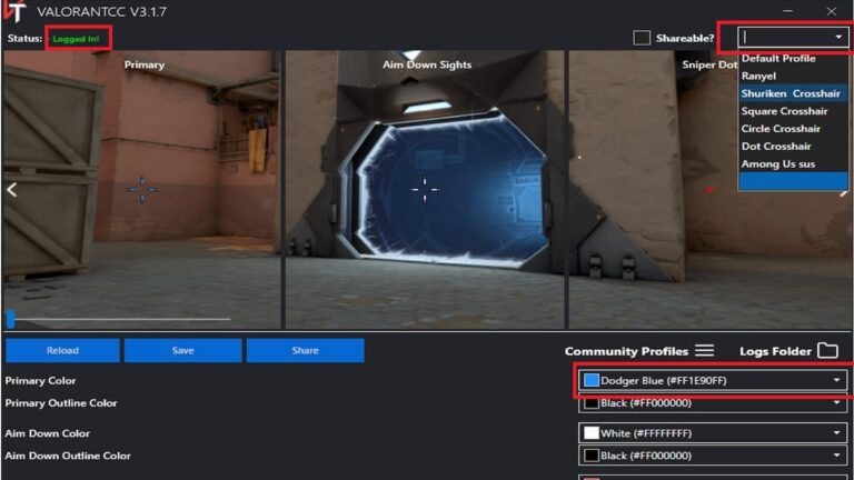 How to get a blue crosshair in Valorant - Pro Game Guides
