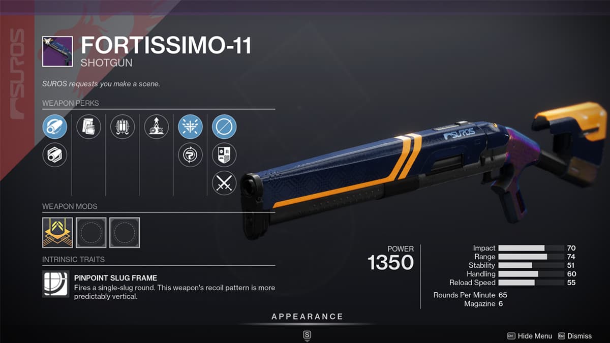 Destiny 2: Fortissimo-11 God Roll, Best Perks | Pro Game Guides