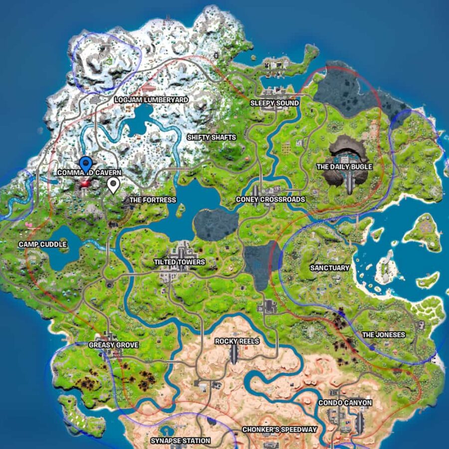 What are the red and blue lines on the Fortnite map? - Pro Game Guides
