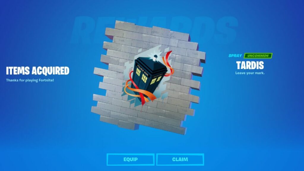 Fortnite X Doctor Who: How to get the free Tardis spray code - Pro Game ...