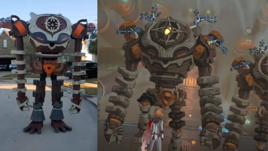 Genshin Impact fan cosplays as the Ruin Guard, complete with its ...