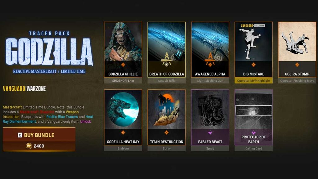How to get the Godzilla Skin Bundle in Call of Duty Vanguard and ...