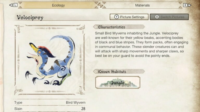 All Velociprey materials & carve percentages in Monster Hunter Rise ...