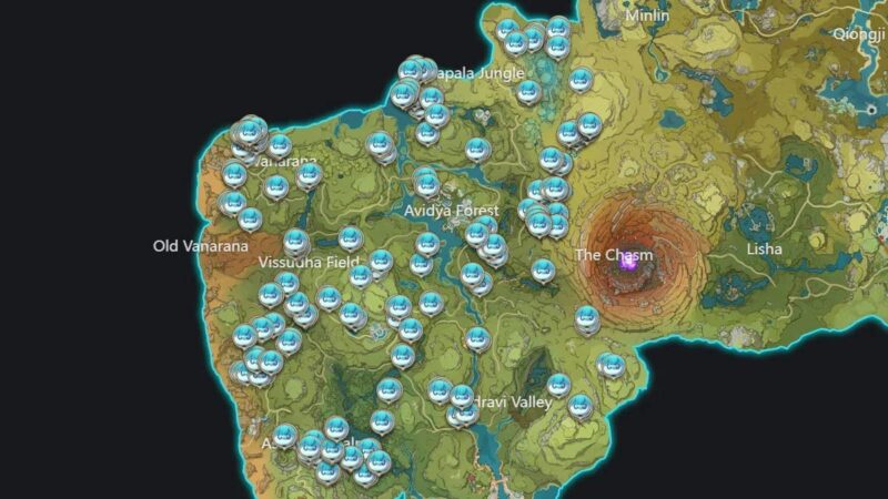 Genshin Impact - All Crystalline Cyst Dust, Fungal Spores, and Luminescent Pollen Locations ...