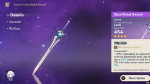 Genshin Impact Sacrificial Sword - best characters, stats, and how to ...