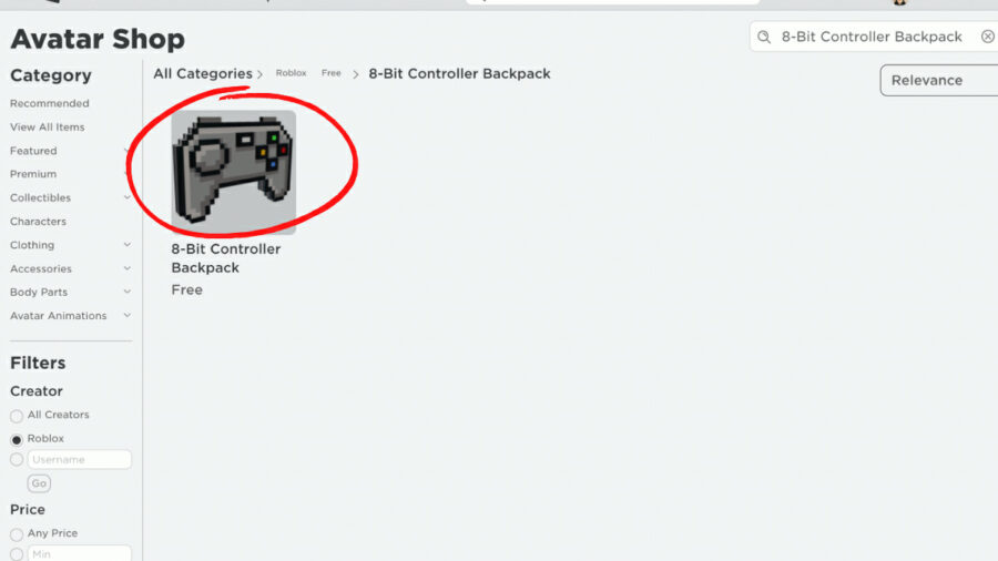 Как получить бесплатный аватар 8-Bit Controller Backpack в Roblox ...