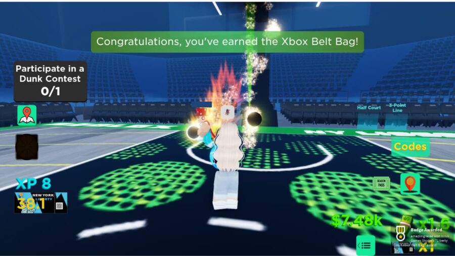 How to get the free Xbox avatar items in Roblox Dunking Simulator - Pro ...