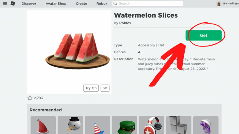 How to get the free Watermelon Slices avatar item in Roblox - Pro Game ...