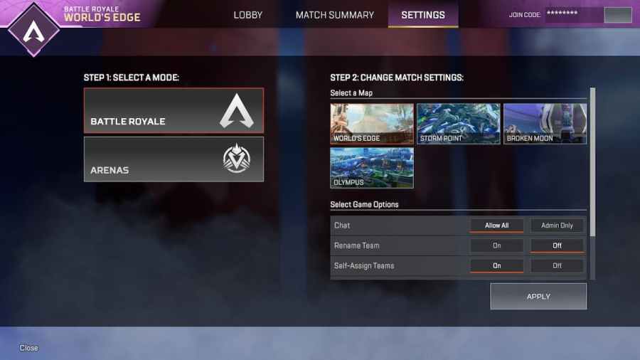 How to create a Private Match in Apex Legends - Custom game codes | Pro ...