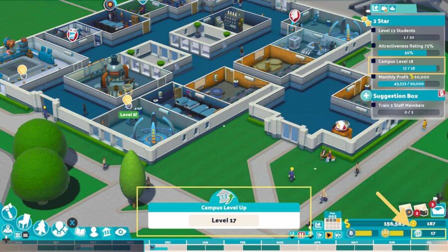 How to gain campus levels quickly in Two Point Campus - Pro Game Guides