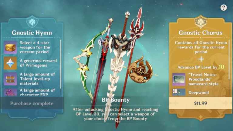 Genshin Impact: Best Battle Pass Weapon Choice - Every option, ranked ...