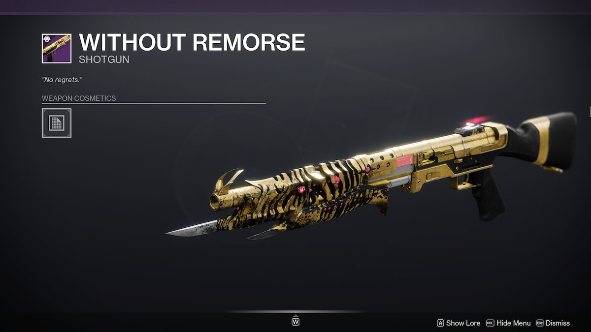 Destiny 2 – Without Remorse god roll and best perks | Pro Game Guides