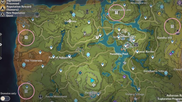 All 8 Eremite camp locations in Sumeru in Genshin Impact - Pro Game Guides