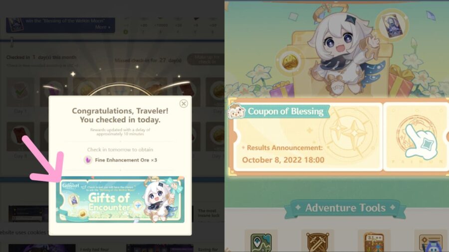 Genshin Impact Gifts of Encounter HoYoLAB check-in event guide - Pro ...