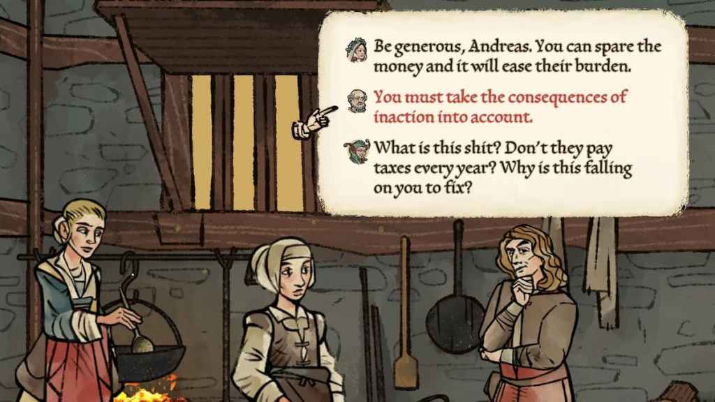 What do Andreas’ thought bubbles mean during conversations in Pentiment? | Pro Game Guides