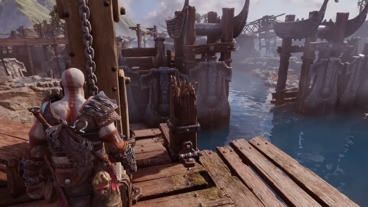 How to open the big water gate in Aurvangar Wetlands in God of War ...