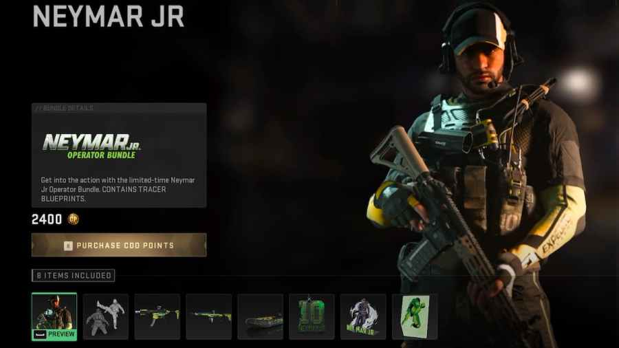 All items in Call of Duty MW2 Neymar Jr bundle | Pro Game Guides
