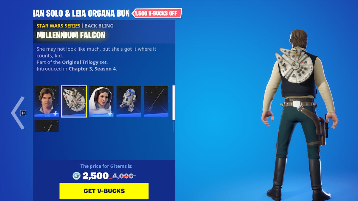 How to get Millennium Falcon Back Bling in Fortnite | Pro Game Guides