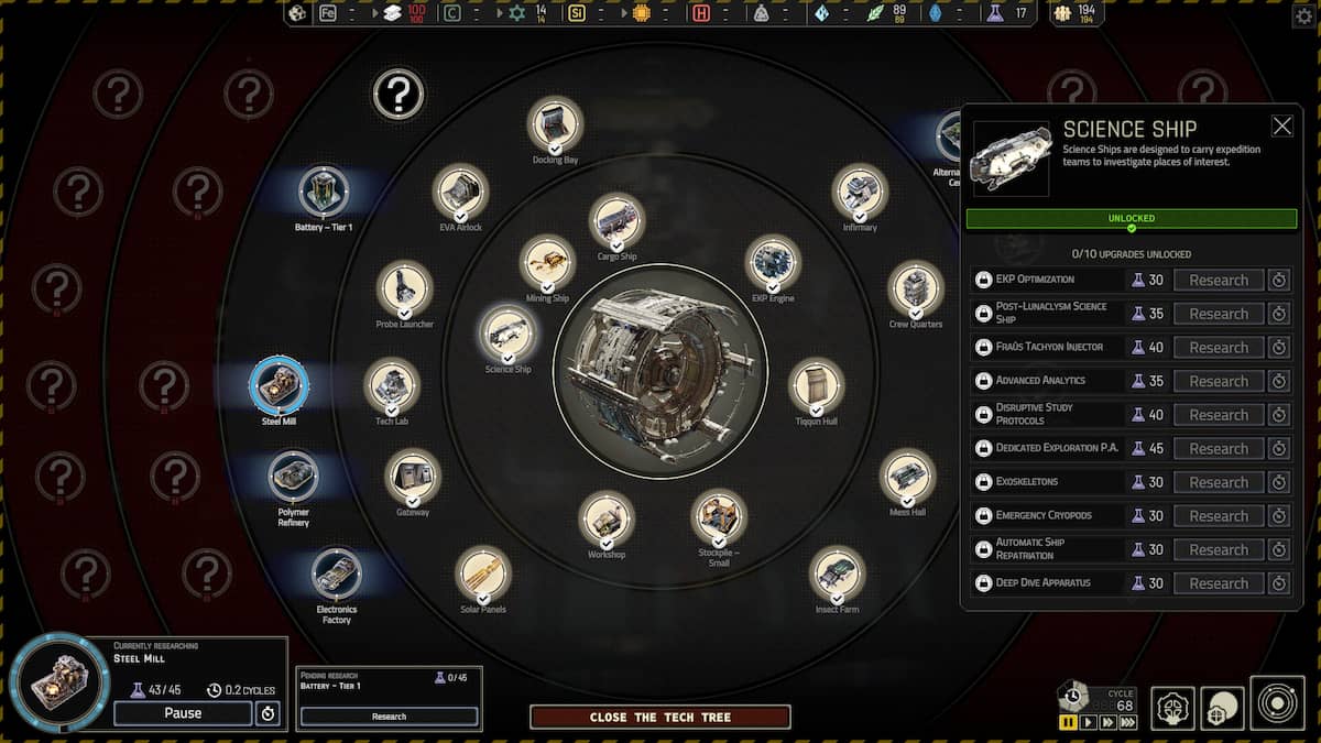 Best Chronological order of Tech Tree Upgrades in Ixion | Pro Game Guides